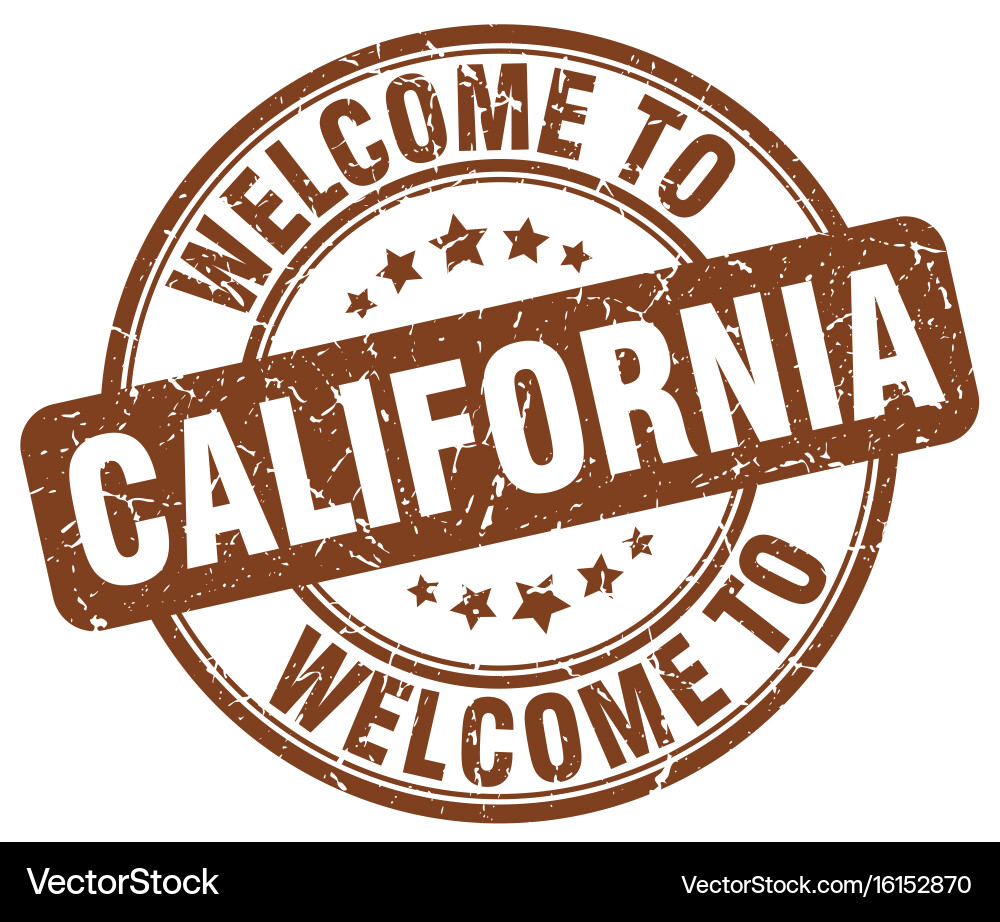Welcome to california Royalty Free Vector Image