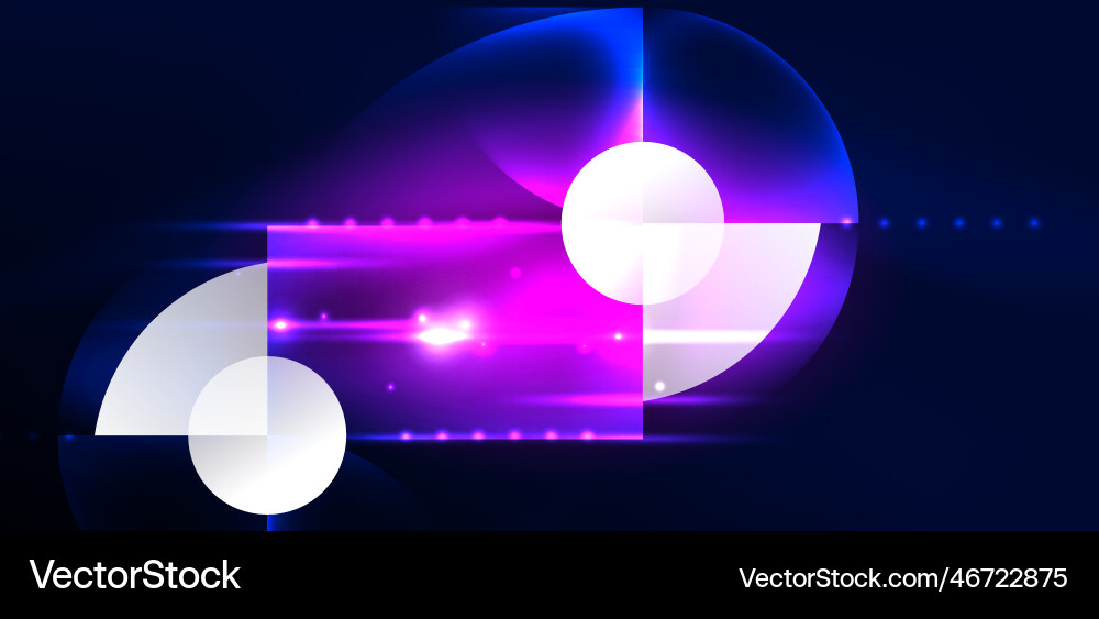 Abstract background shiny glowing neon color round