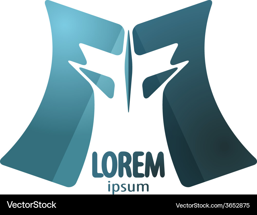 Abstract face with the letter m logo design Vector Image