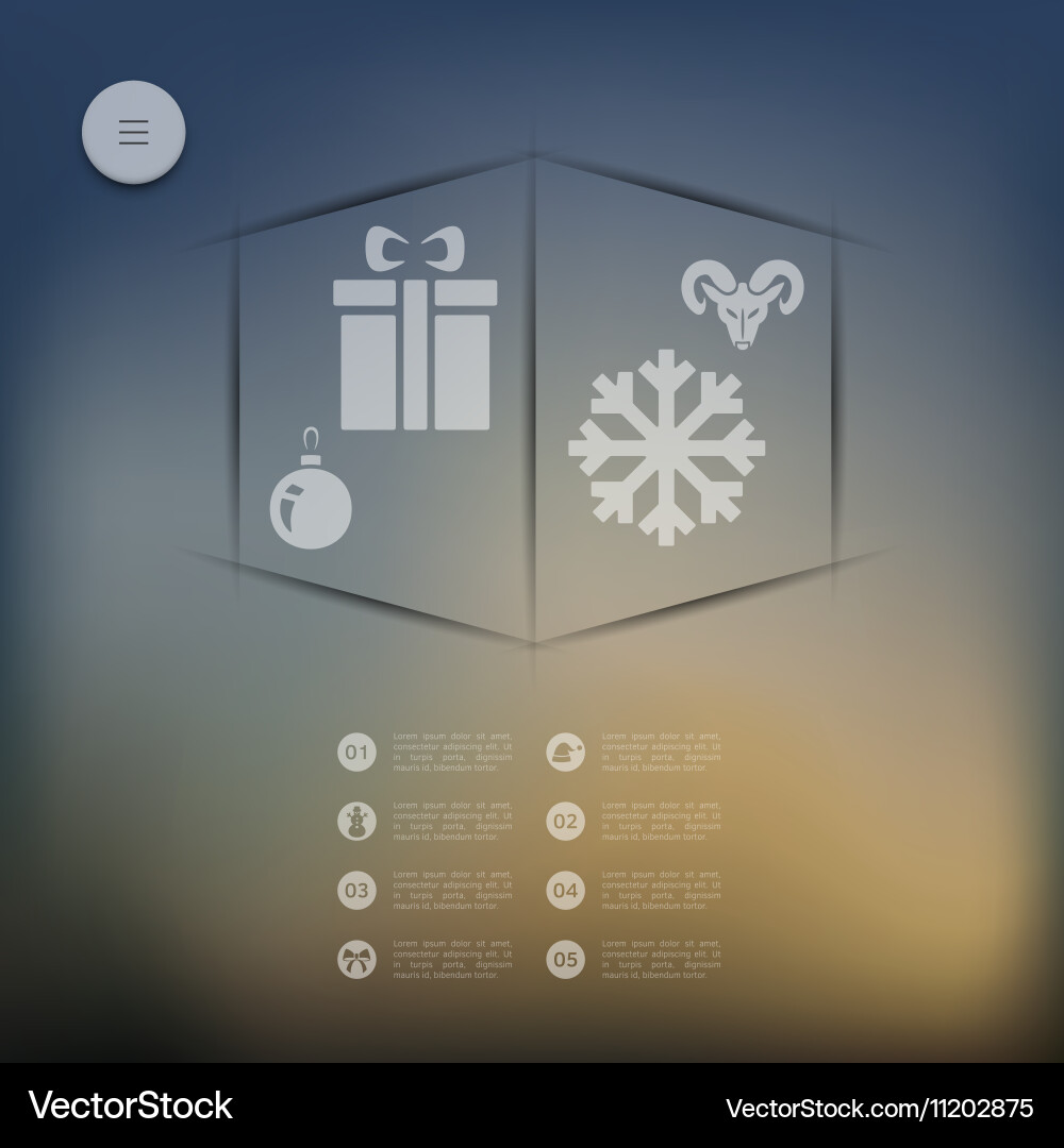 Christmas infographic with unfocused background Vector Image