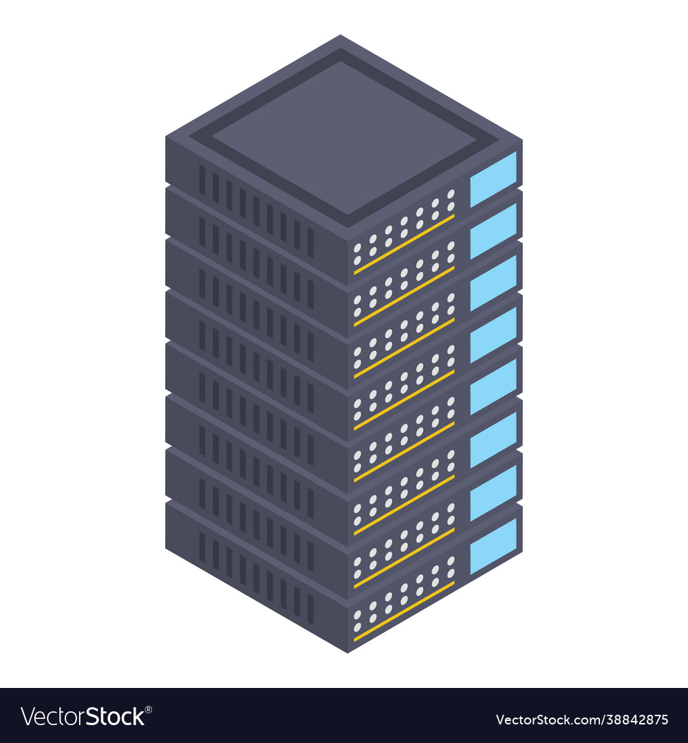 Data server rack Royalty Free Vector Image - VectorStock