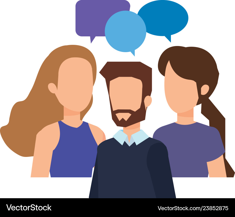 Elegant business people talking characters Vector Image