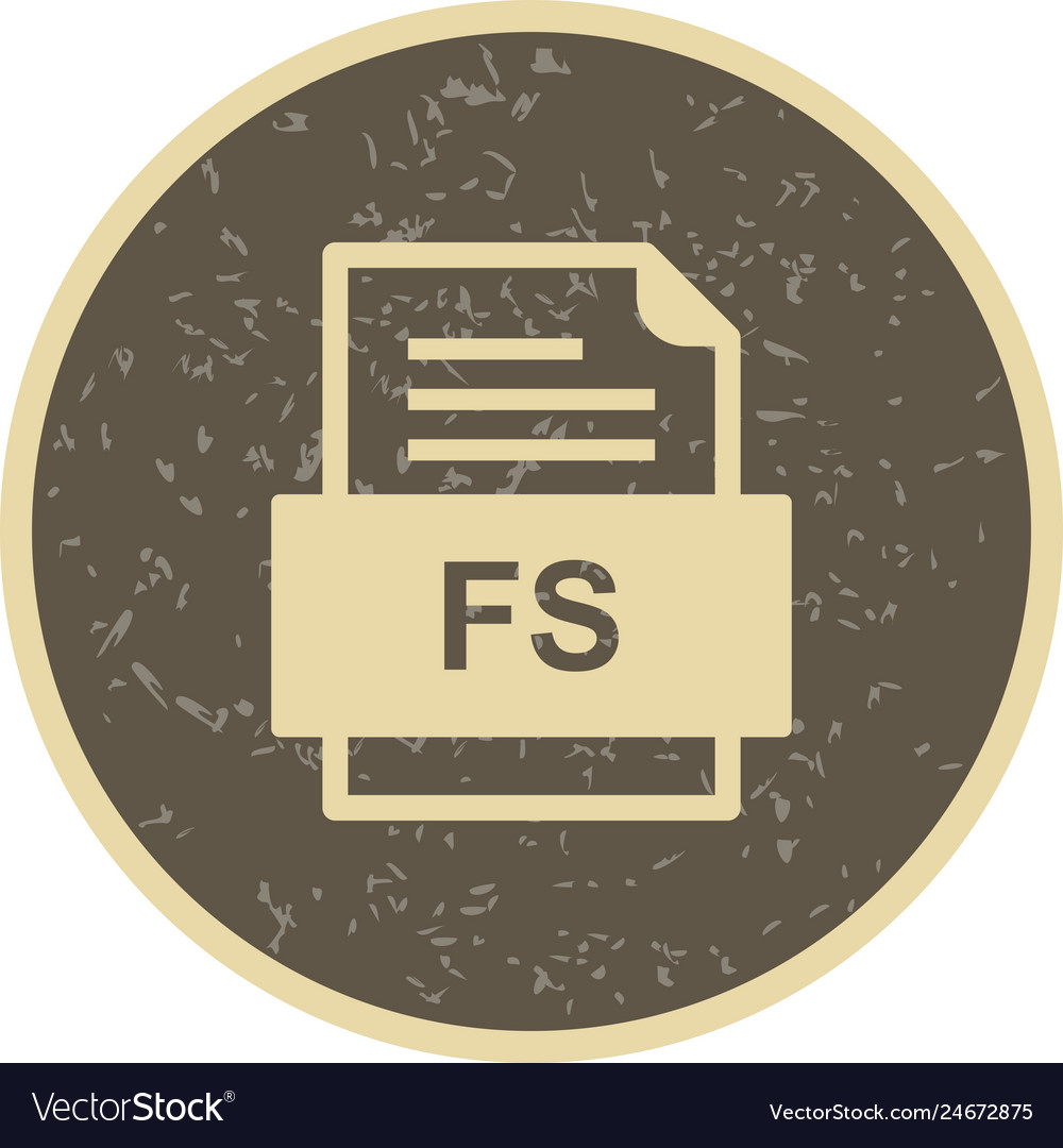 Fs file document icon Royalty Free Vector Image