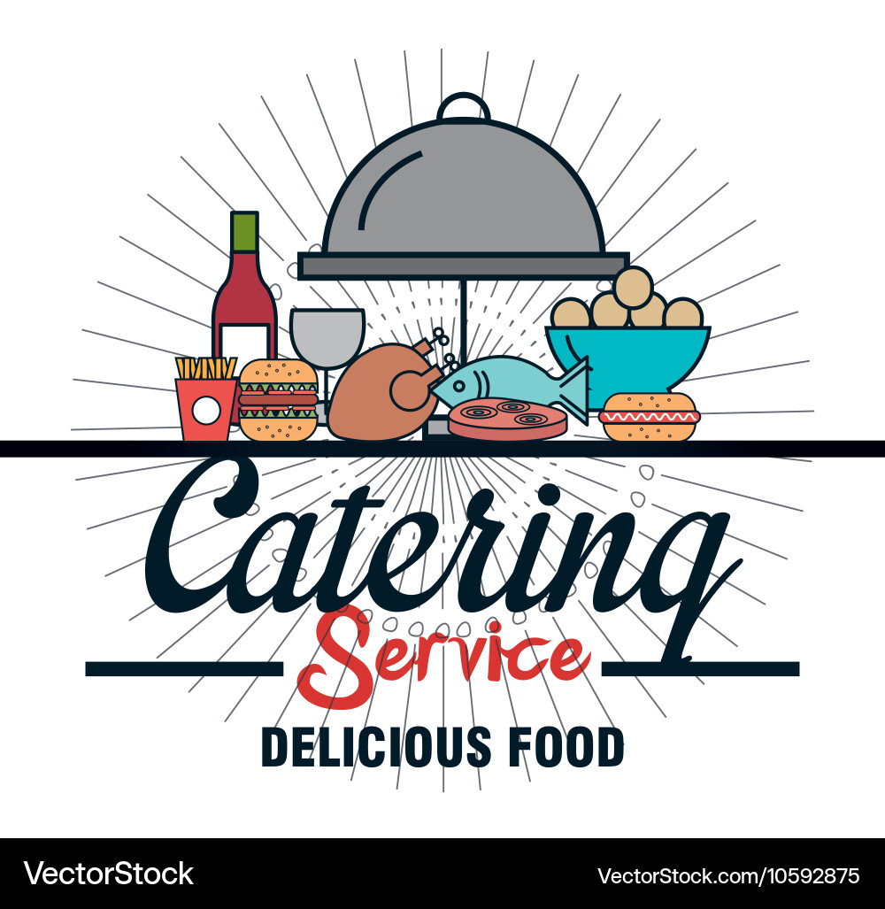 Icon catering service food design Royalty Free Vector Image