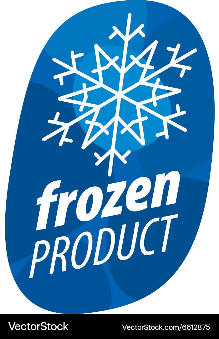 Logo for frozen products Royalty Free Vector Image