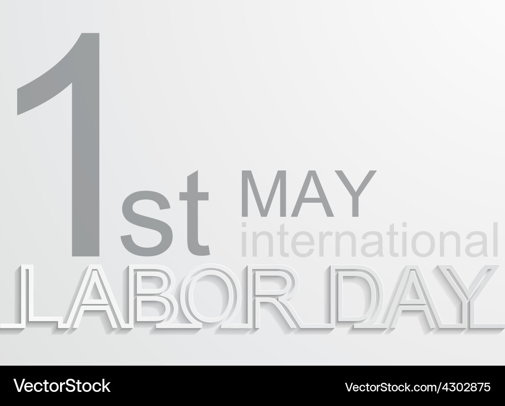 Modern 1 may international labour day Royalty Free Vector