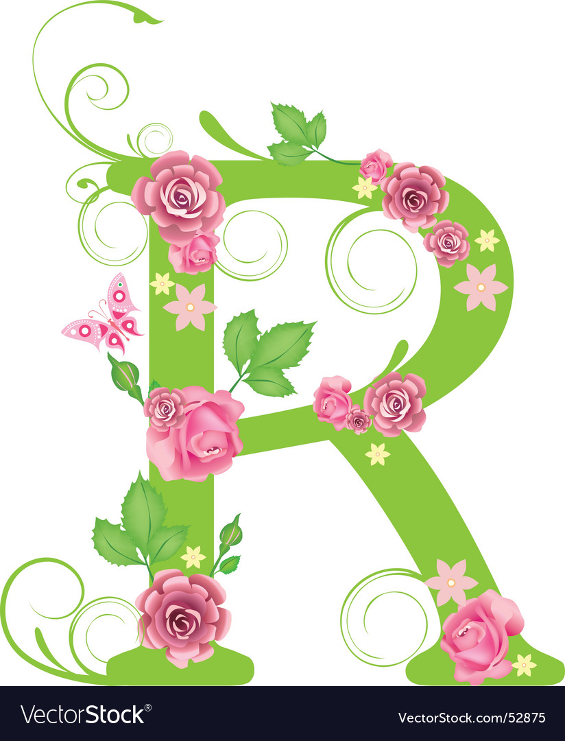 R Royalty Free Vector Image - VectorStock