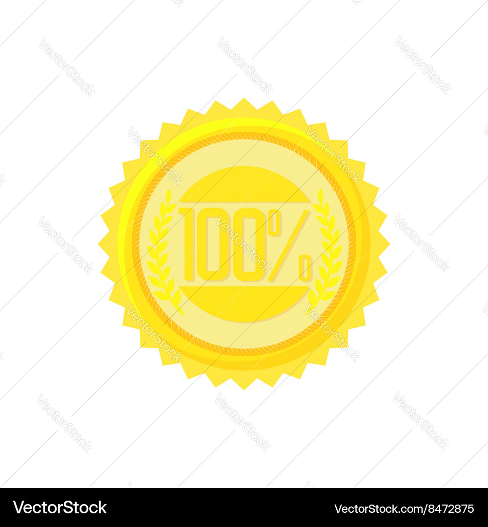 Satisfaction guarantee label icon cartoon style Vector Image