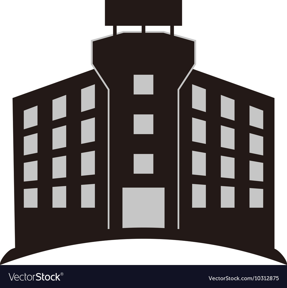 Single building icon Royalty Free Vector Image