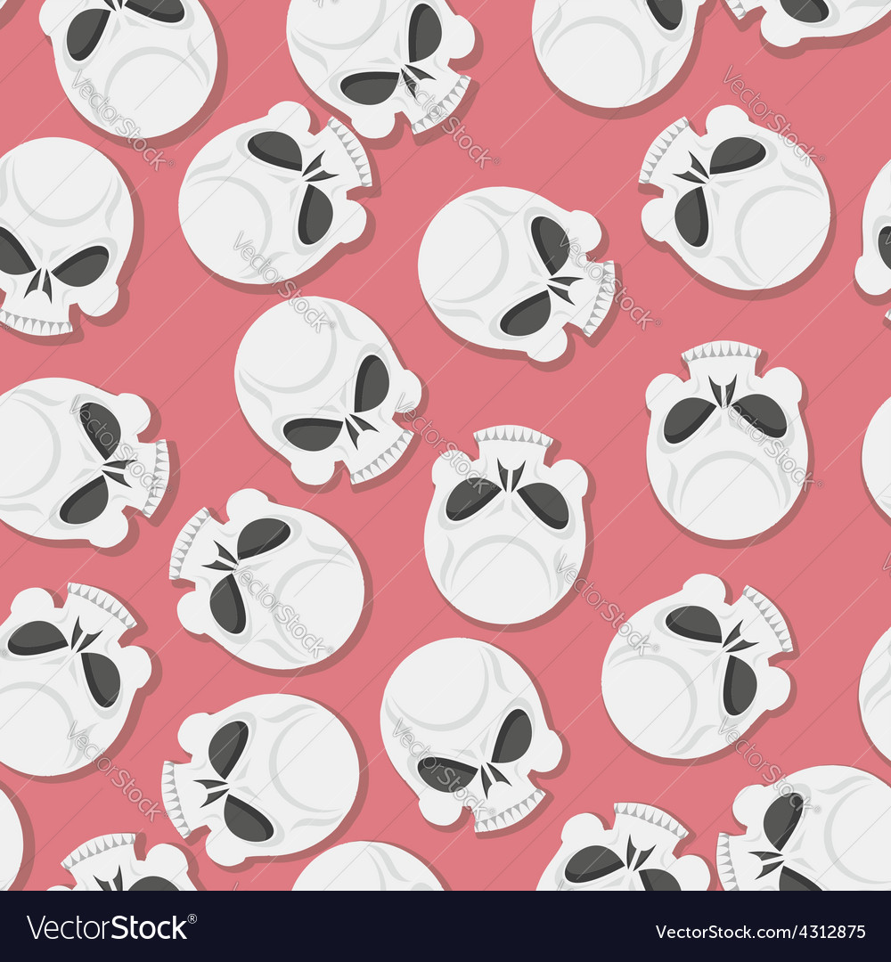 Skull seamless pattern Royalty Free Vector Image