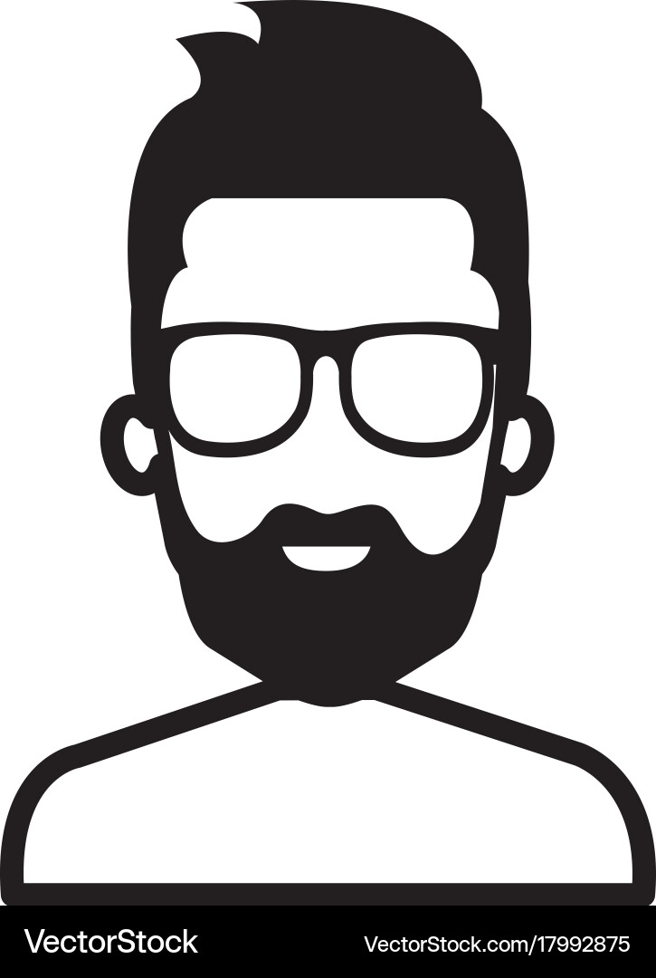 Young man shirtless avatar character Royalty Free Vector