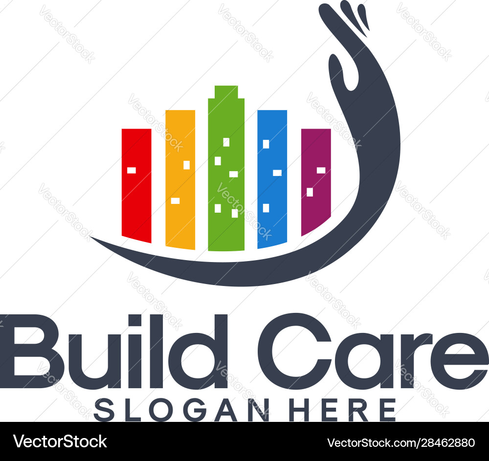 Building care logo designs city Royalty Free Vector Image
