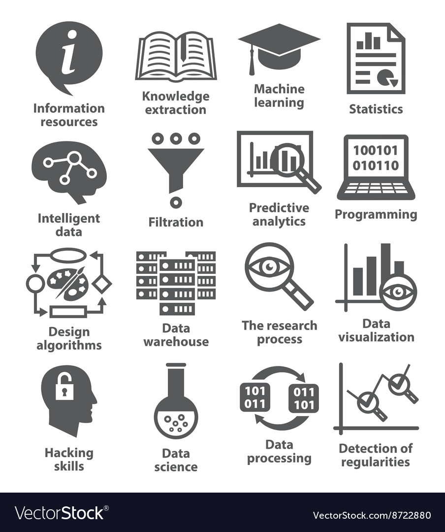 Business management icons pack 17 Royalty Free Vector Image