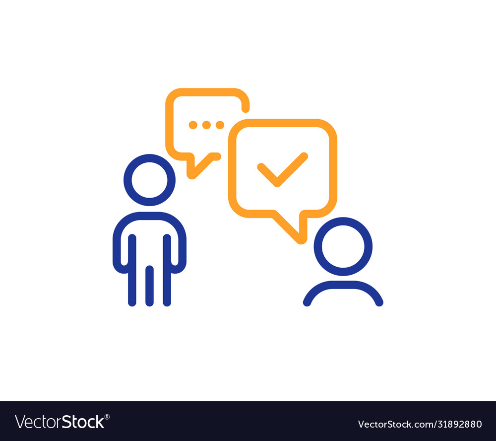 Consulting business line icon discussion Vector Image Consulting business line icon discussion Vector Image