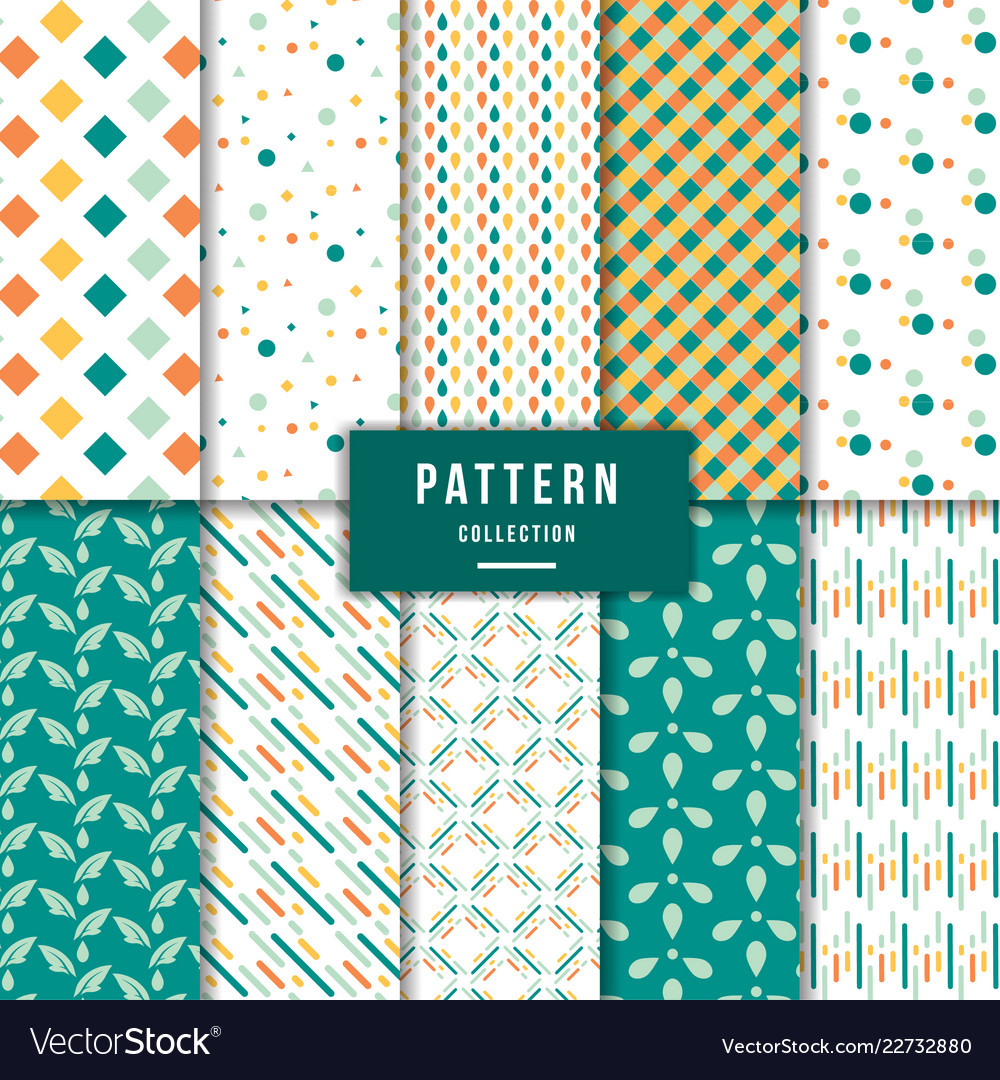 Cute pattern collection Royalty Free Vector Image