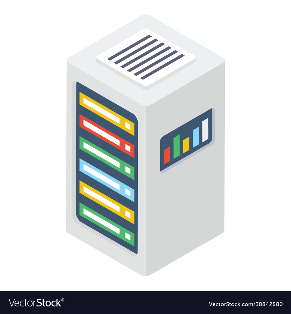 Data server rack Royalty Free Vector Image - VectorStock