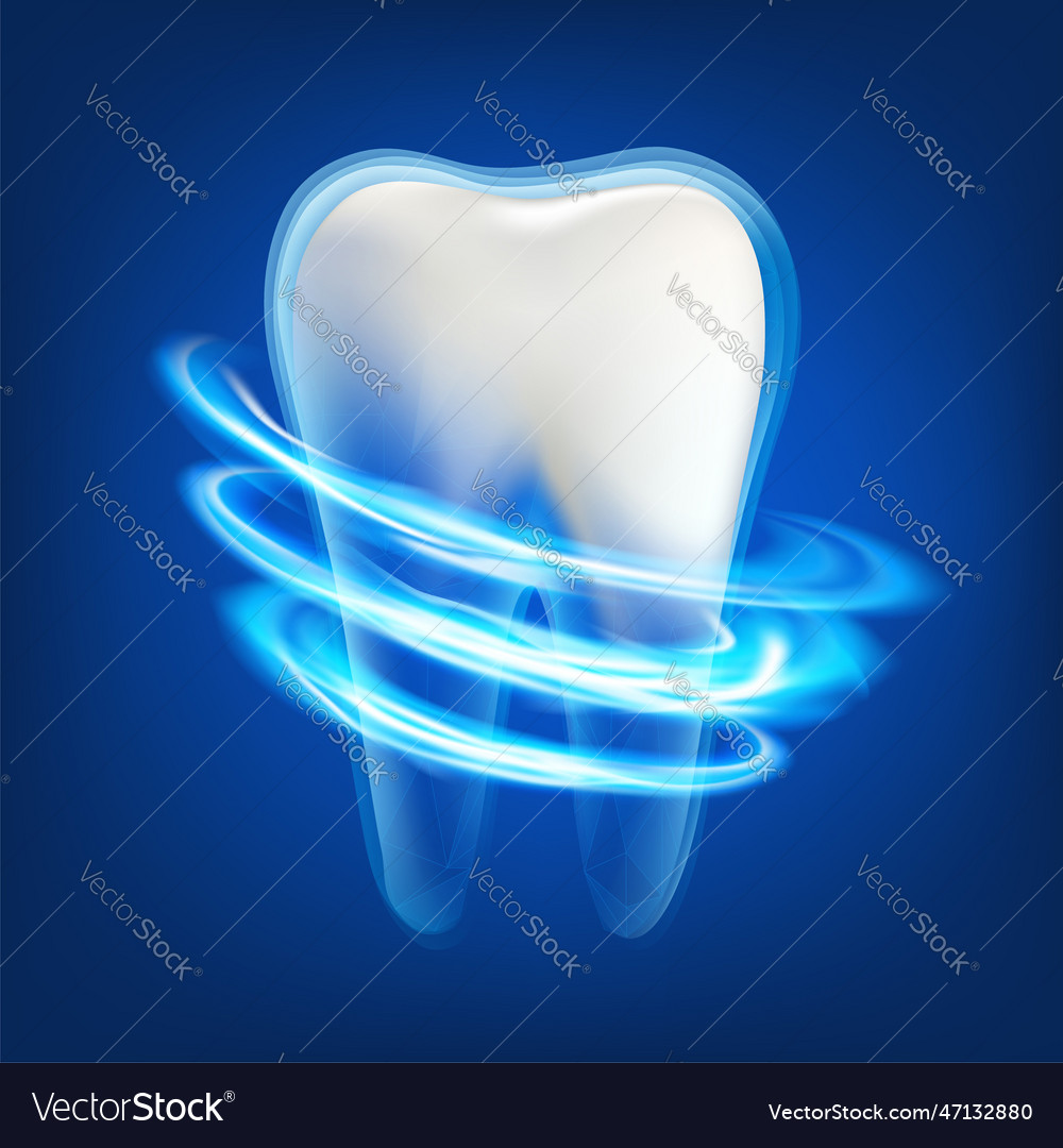 Dental teeth whitening human tooth in modern style