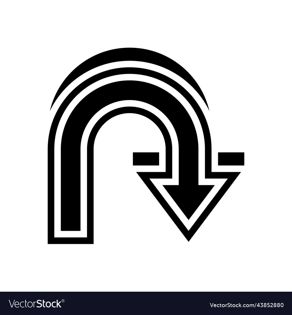 Down arrow glyph icon Royalty Free Vector Image Down arrow glyph icon Royalty Free Vector Image