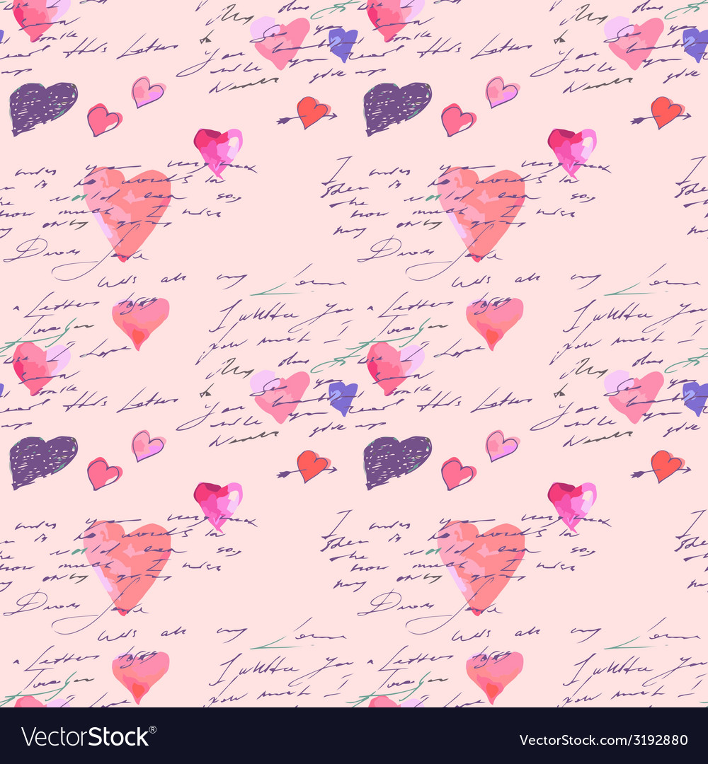 Seamless vintage text pattern Royalty Free Vector Image