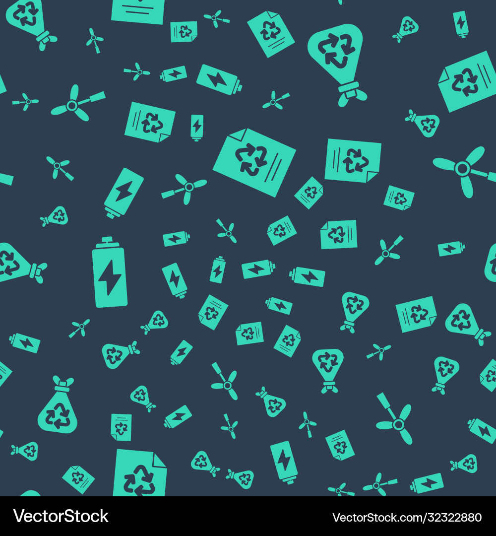 Set paper with recycle garbage bag with recycle Vector Image