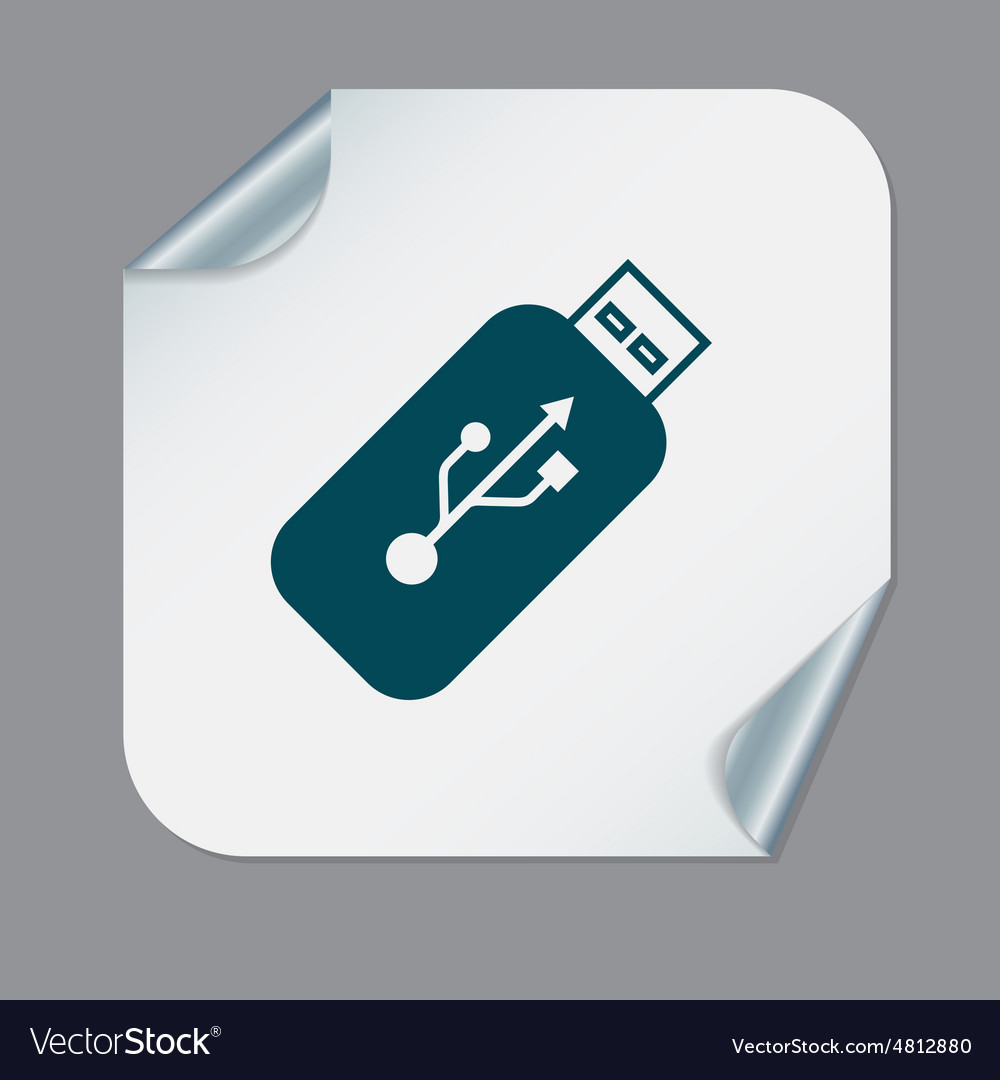 Usb flash icon disk Royalty Free Vector Image - VectorStock