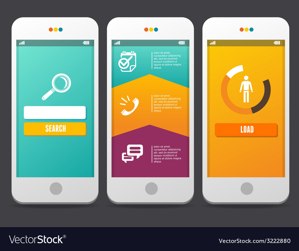 Web design elements applications templates Vector Image