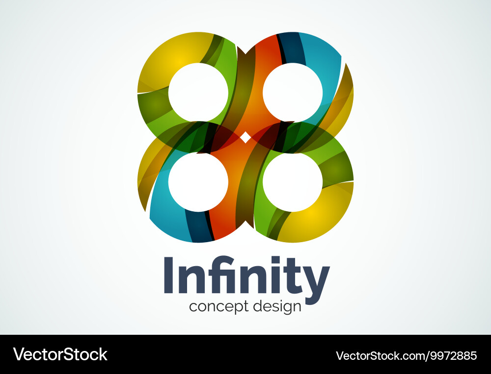 Abstract business company infinity logo template Vector Image
