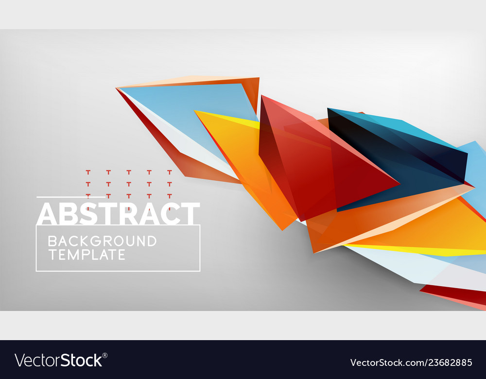 Abstract color triangles geometric background Vector Image