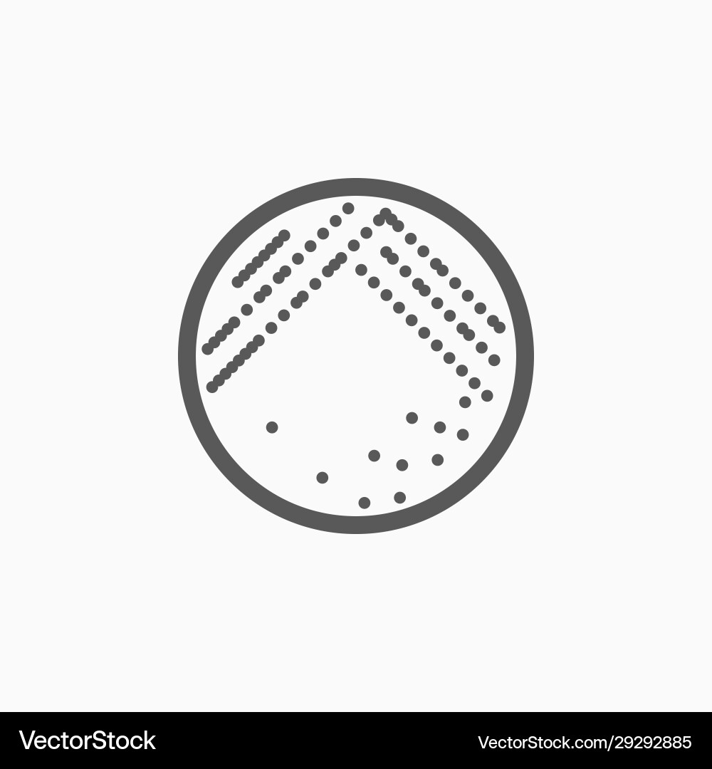 Bacteria in petri dish icon Royalty Free Vector Image