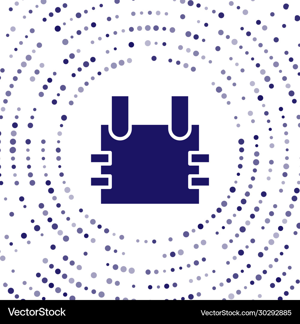 Blue bulletproof vest for protection from bullets Vector Image