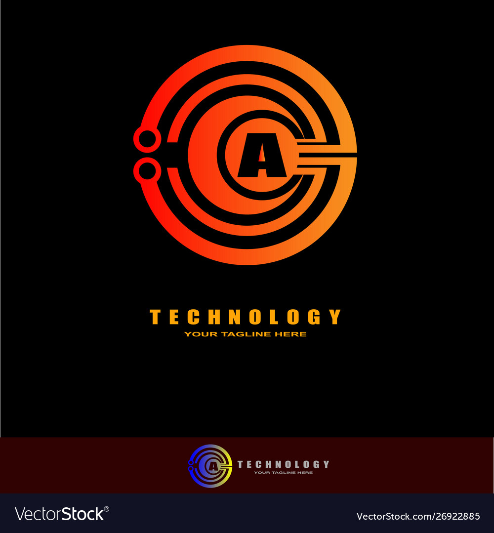 Future technology logos Royalty Free Vector Image