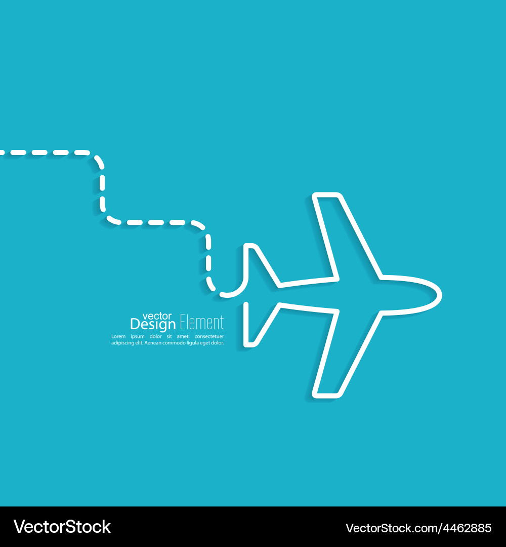 Icon airplane Royalty Free Vector Image - VectorStock