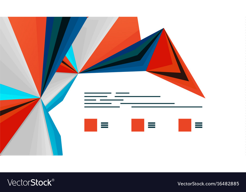 Modern triangle presentation template Royalty Free Vector