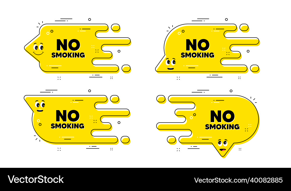 No smoking banner stop smoke sign Royalty Free Vector Image