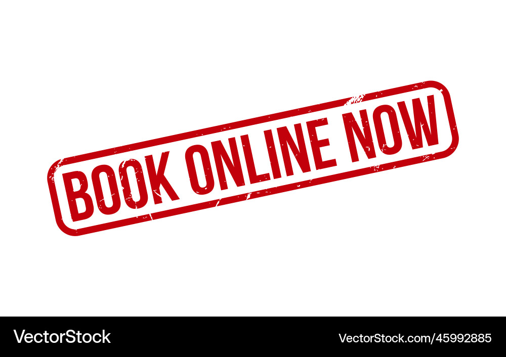 Red book online now rubber stamp seal Royalty Free Vector