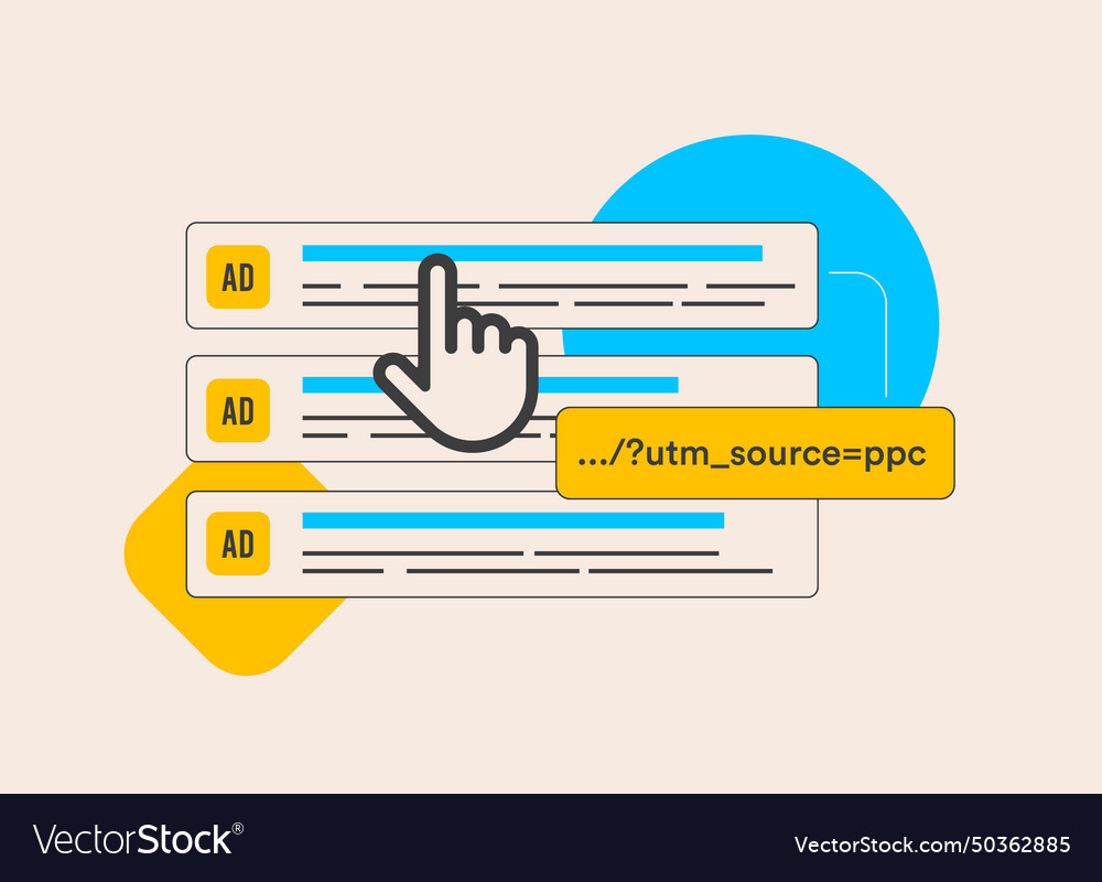 Utm code - urchin tracking module url parameters Vector Image