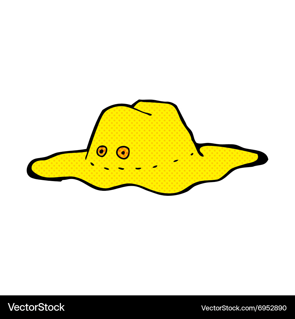 Comic cartoon old australian hat Royalty Free Vector Image