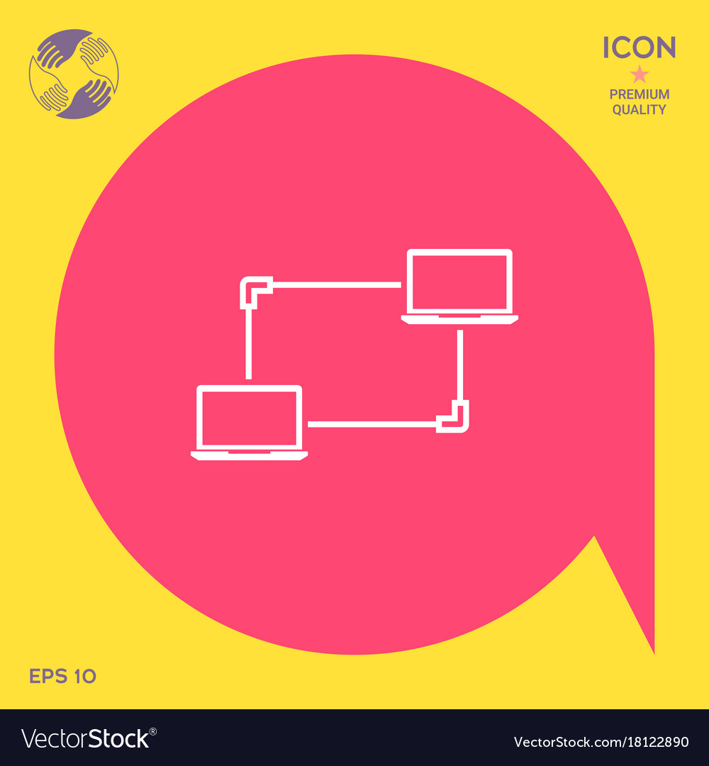 Computer network data exchange transfer concept Vector Image
