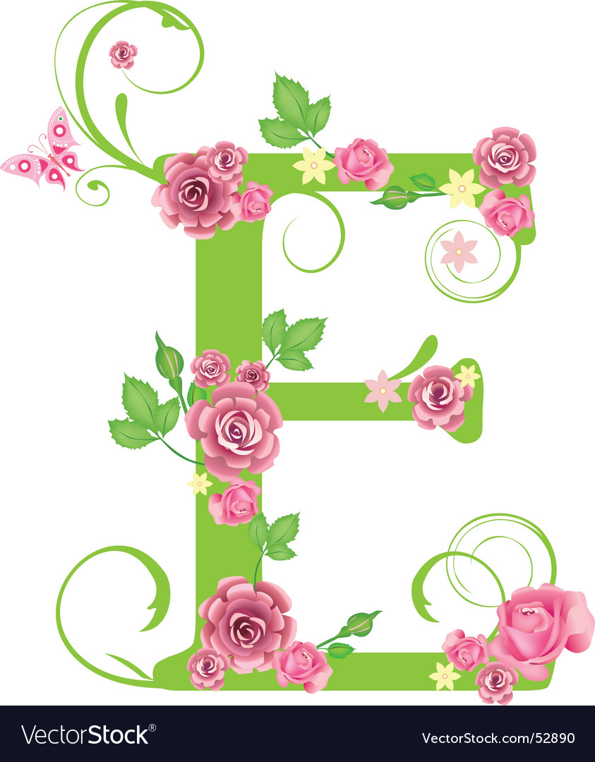 E Royalty Free Vector Image - VectorStock