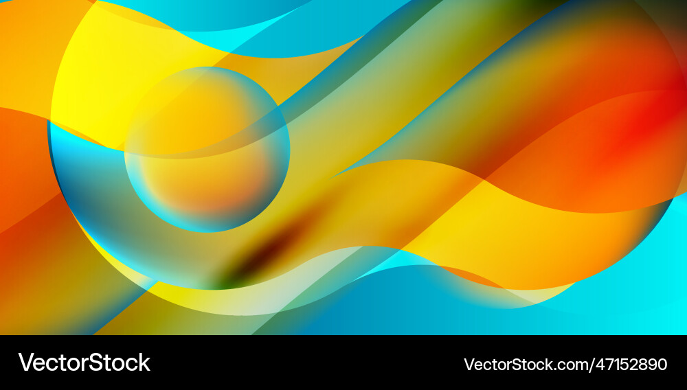 Elegant waves and flowing fluid abstract Vector Image