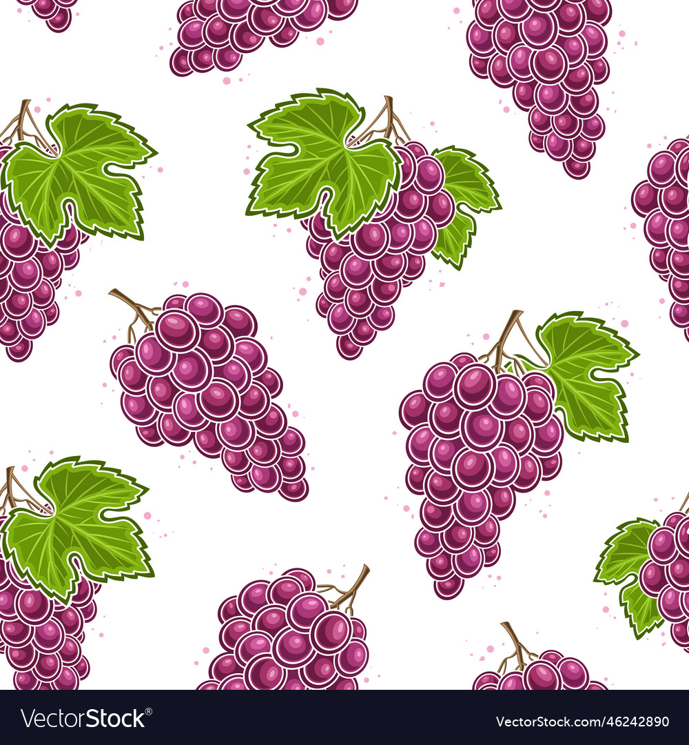 Grapes seamless pattern Royalty Free Vector Image