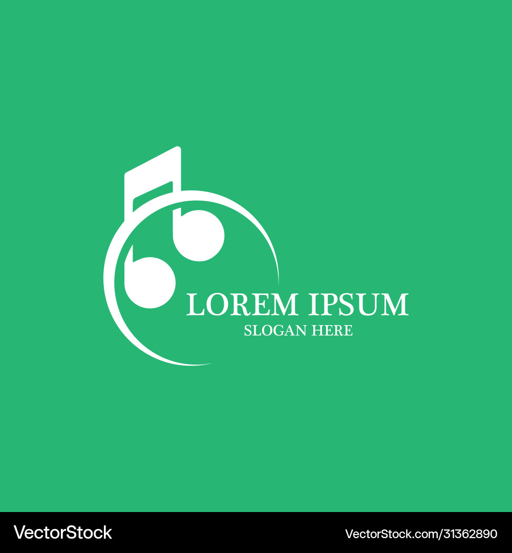 Music tones logo and symbol image Royalty Free Vector Image