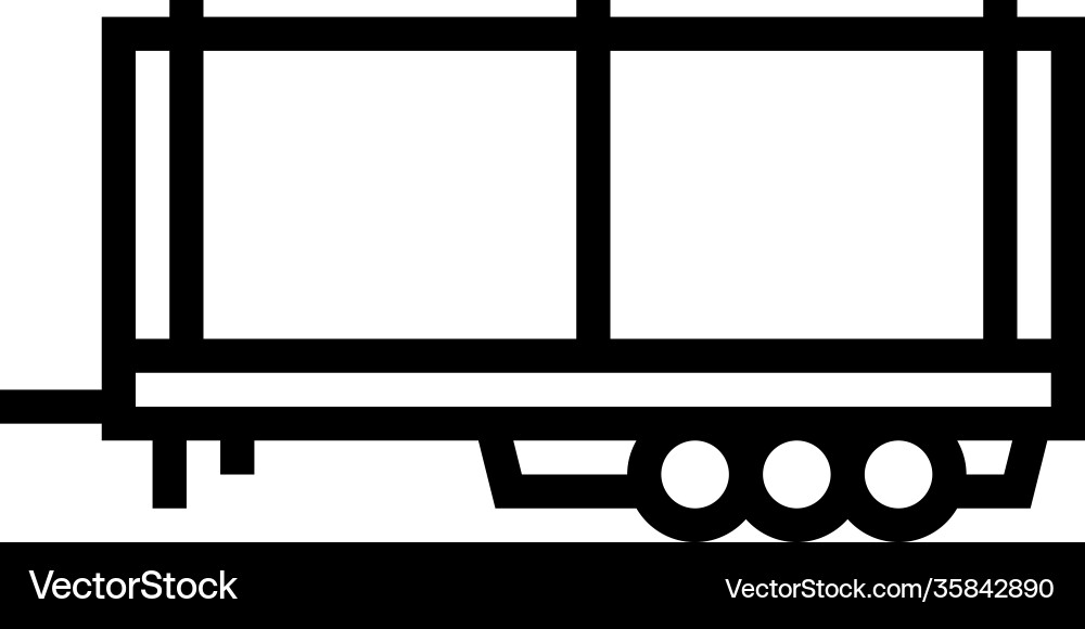 Truck trailer line icon Royalty Free Vector Image