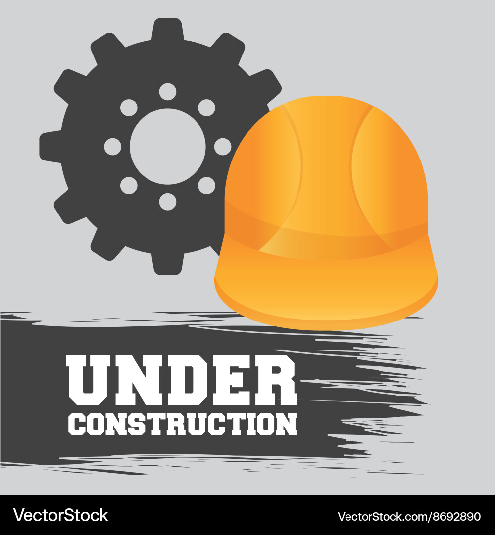 Under construction design work Royalty Free Vector Image