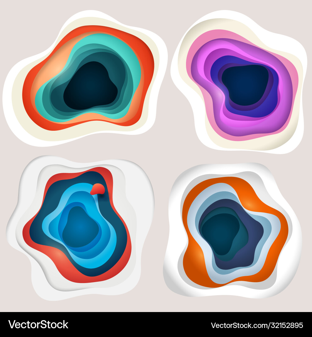 Abstract background with colours paper cut out Vector Image
