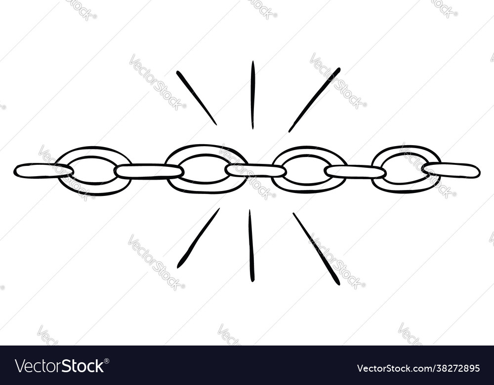 Cartoon strong solid chain Royalty Free Vector Image