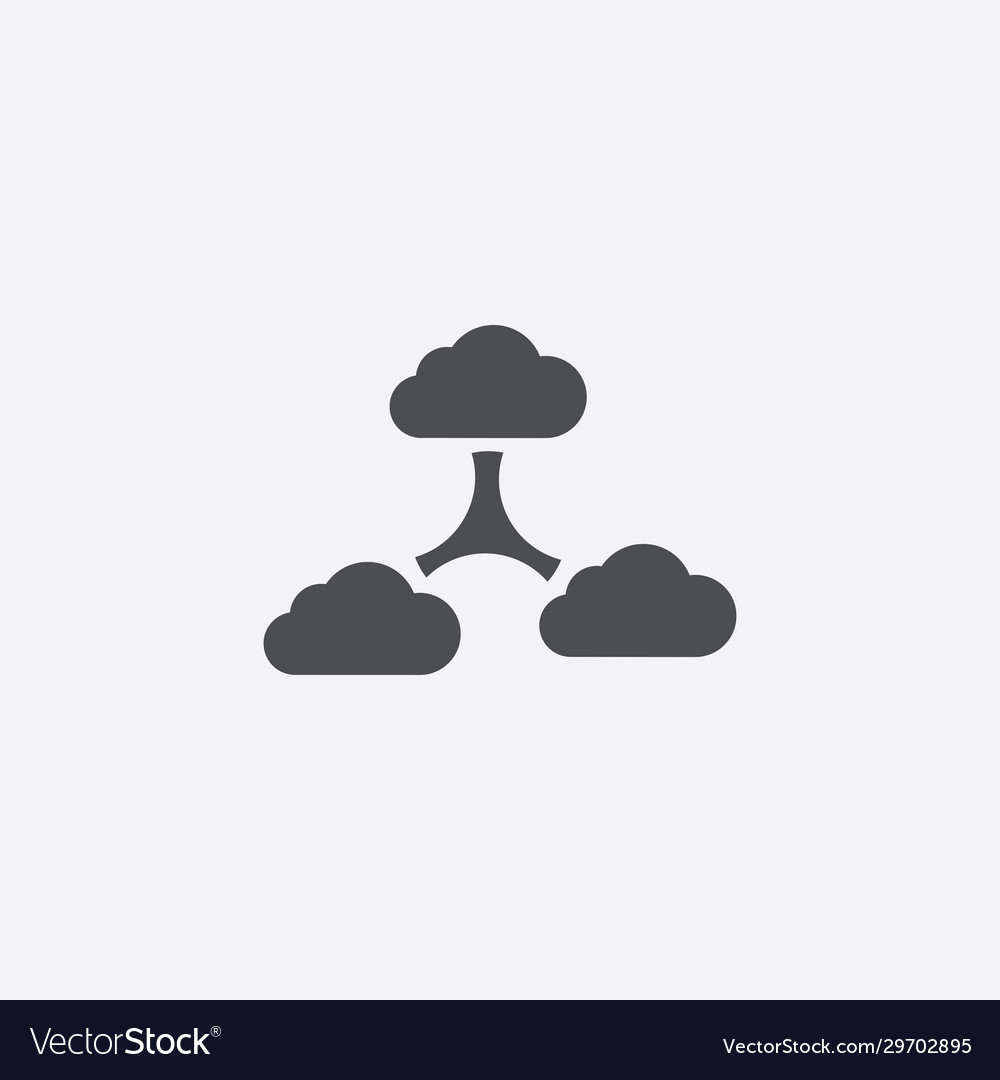 Cloud network icon Royalty Free Vector Image - VectorStock