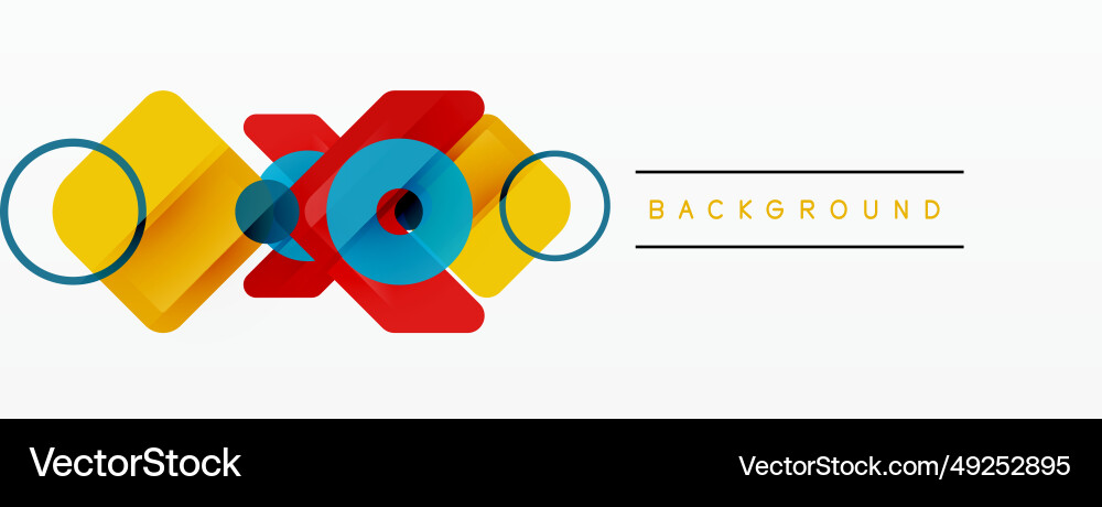 Colorful geometric abstract background minimal Vector Image