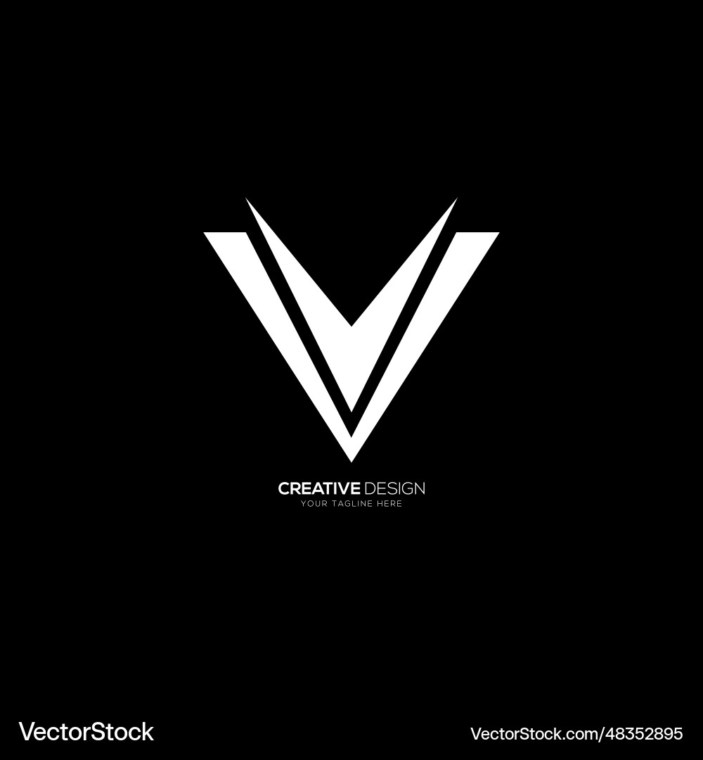 Letter v modern branding logo Royalty Free Vector Image