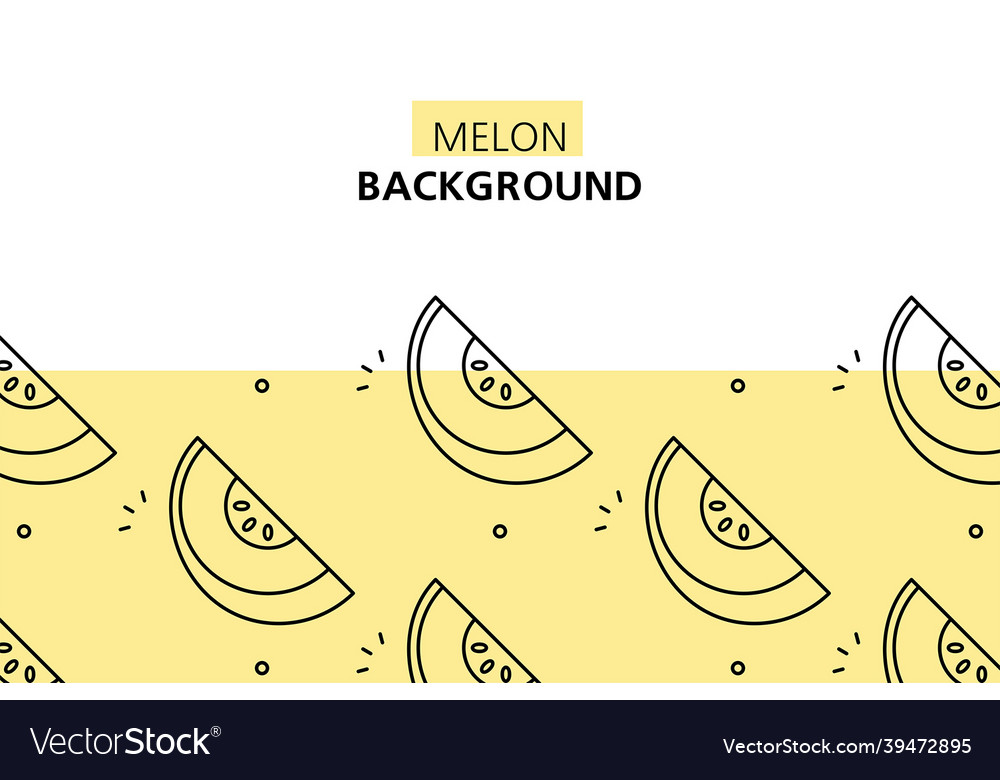 Melon background Royalty Free Vector Image - VectorStock